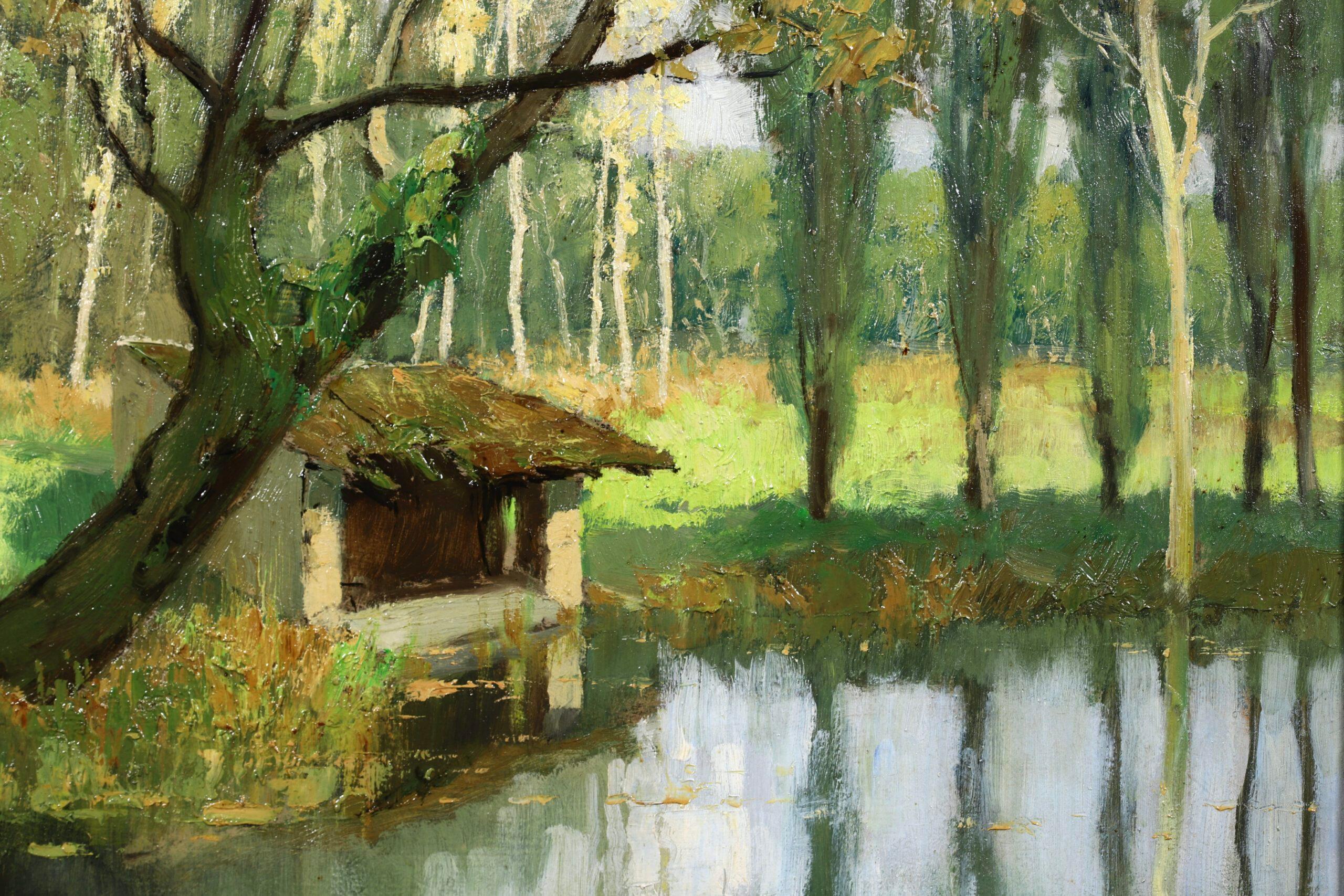 Georges Charles Robin - La Vieux Lavoir - Post Impressionist Landscape ...