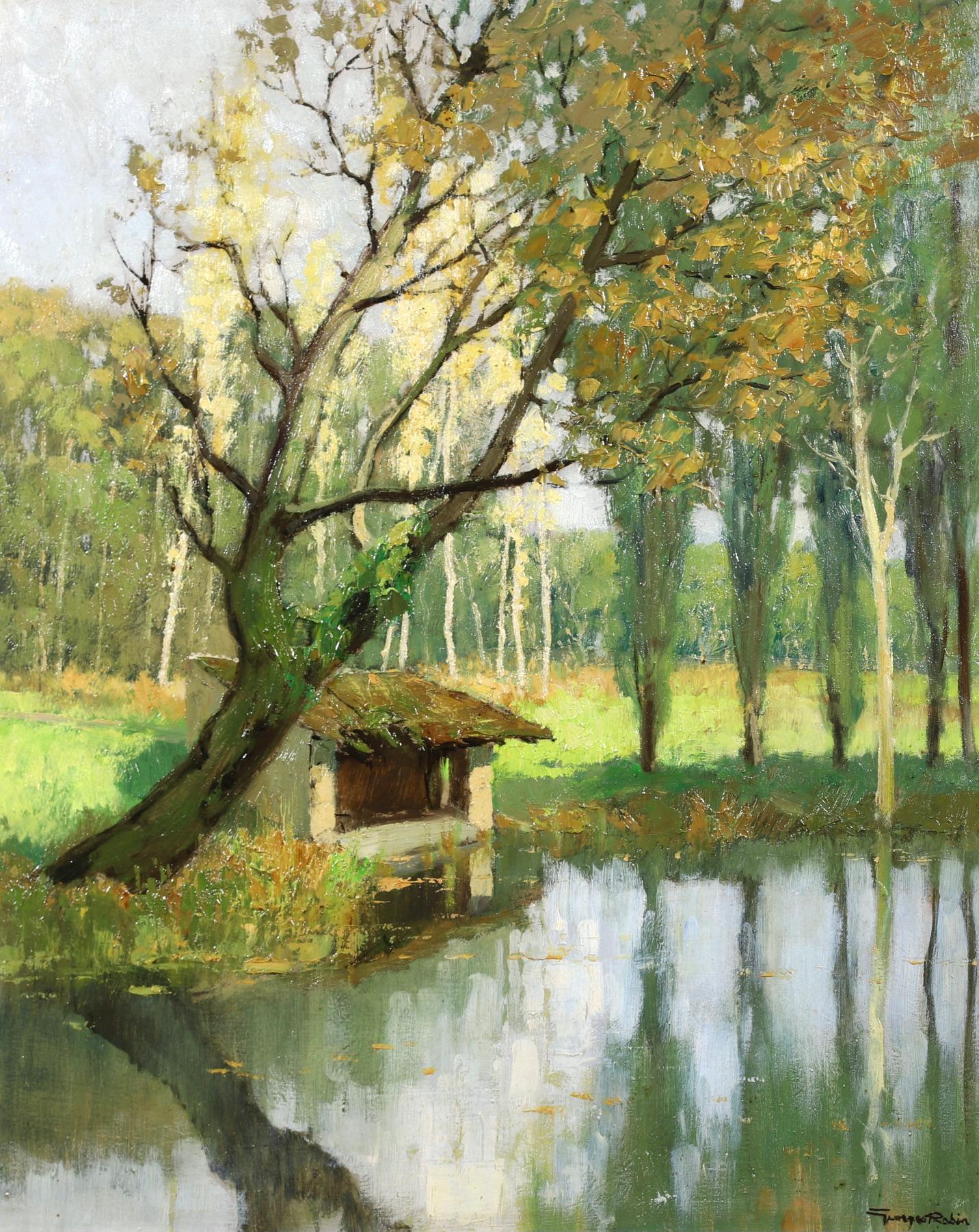 Georges Charles Robin - La Vieux Lavoir - Post Impressionist Landscape ...