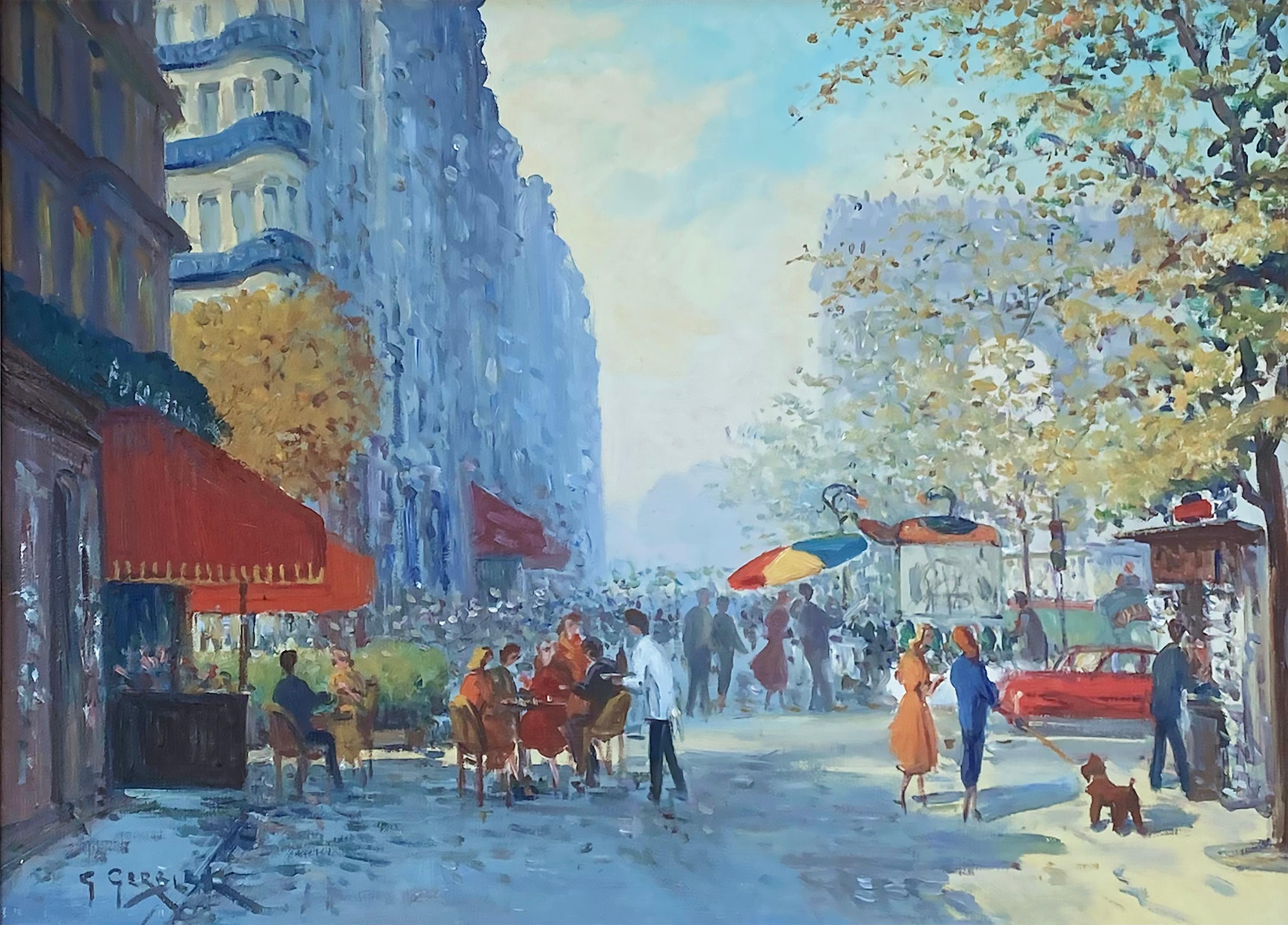 Georges Gerbier - "Place Du Tertre " Impressionist Oil Painting with ...