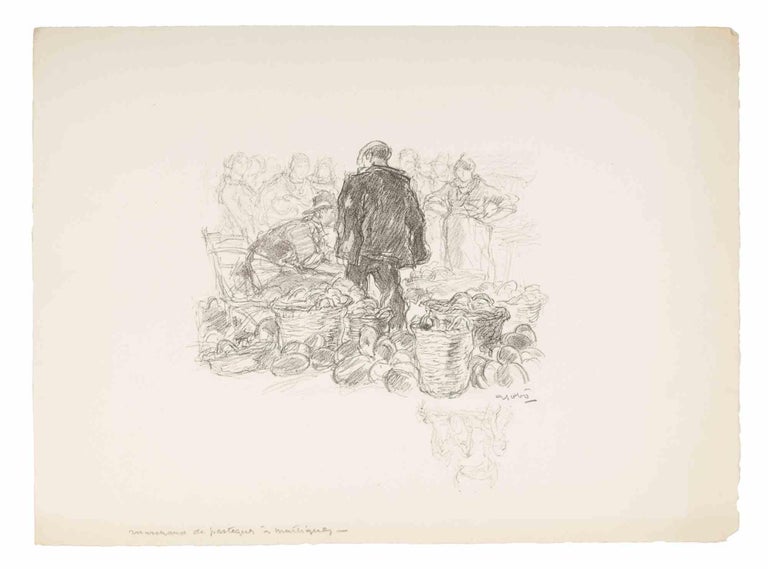 Georges Gobo - Fruit Sellers - Lithograph by Georges Gobo - 1910s For ...