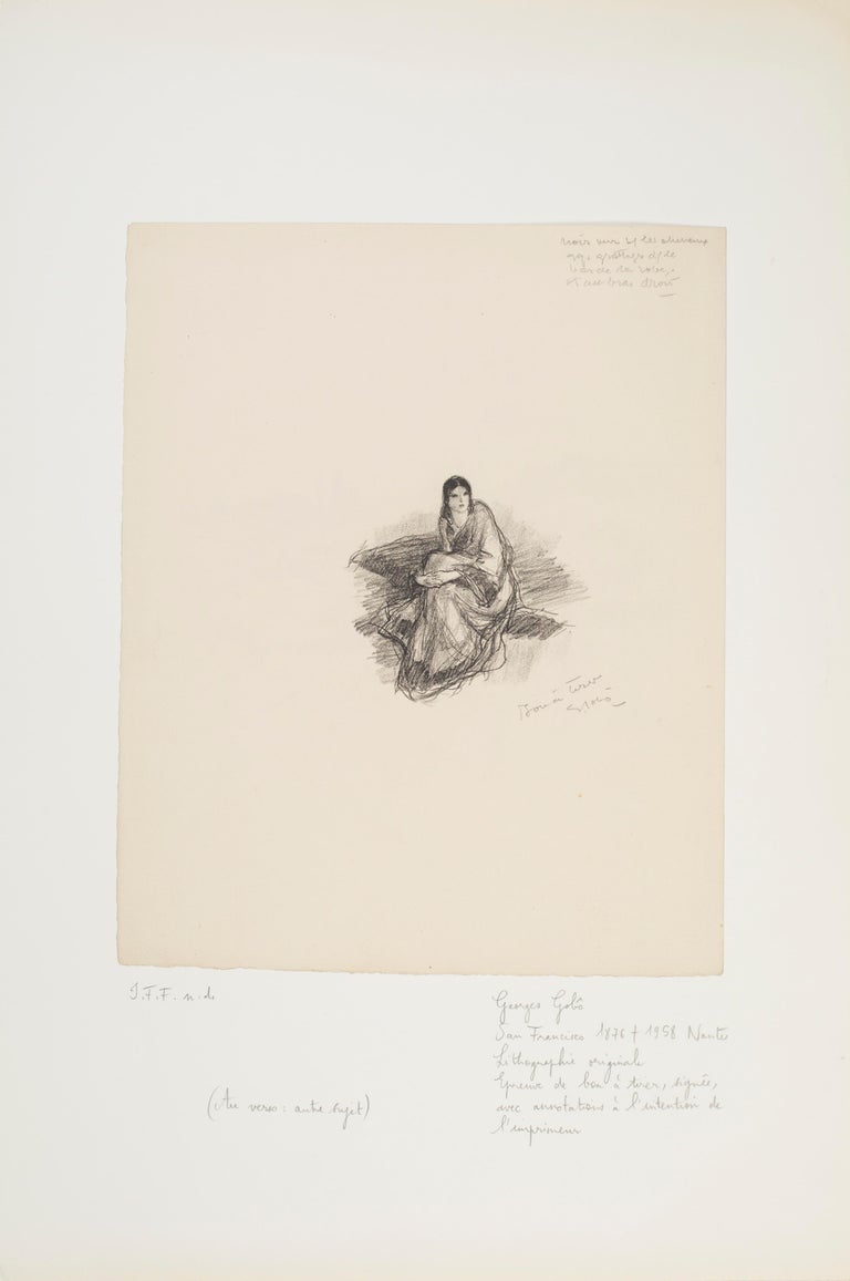 Georges Gobo - Une Femme - Lithograph by Georges Gobo For Sale at 1stDibs