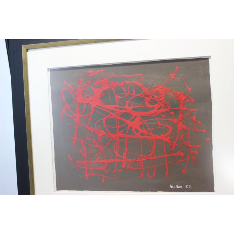 Georges Mathieu Drip Abstract Tachism Painting For Sale at 1stDibs ...