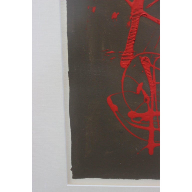 Georges Mathieu Drip Abstract Tachism Painting For Sale at 1stDibs