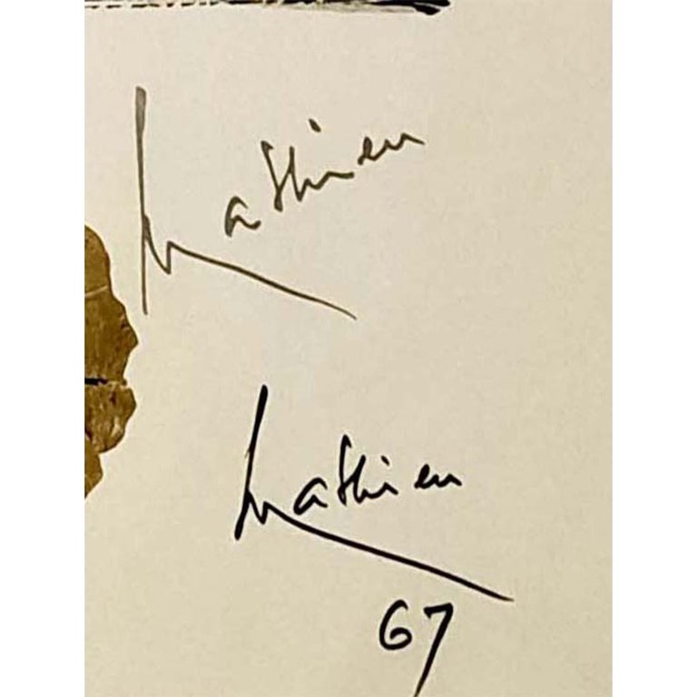 Georges Mathieu - 1967 original poster hand signed by the artist Japan ...