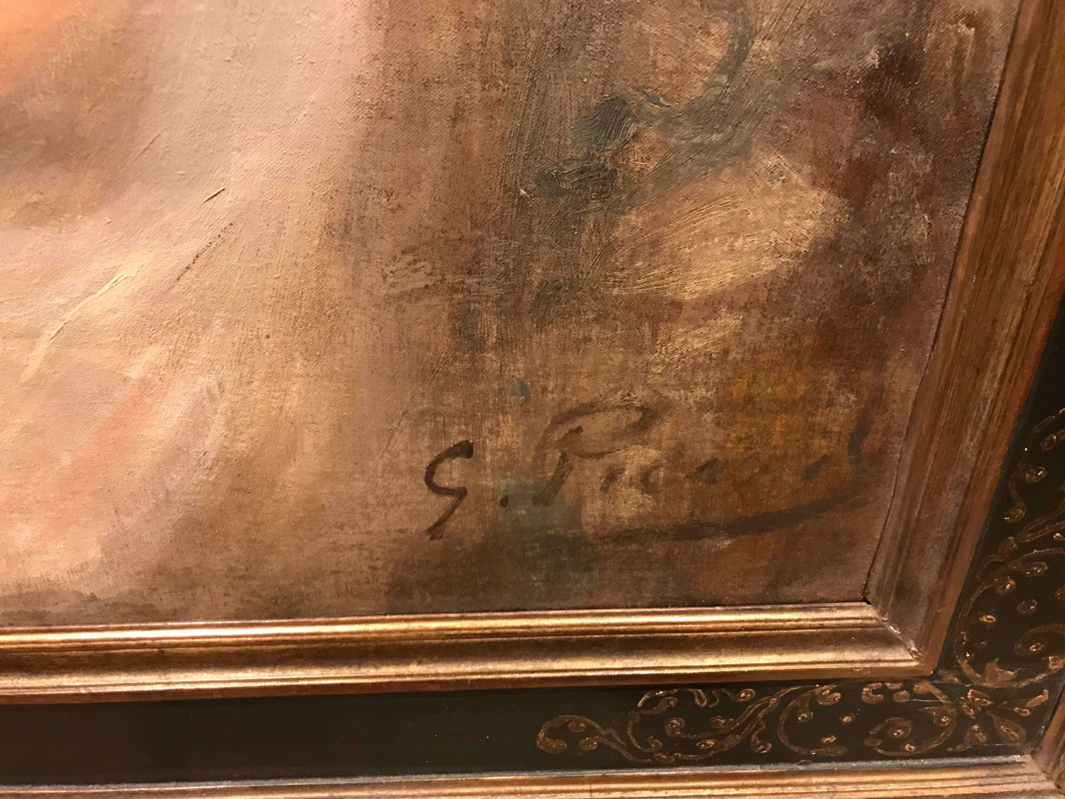 Georges Picard - 20th Century Oil Painting Impressionist Portrait of ...