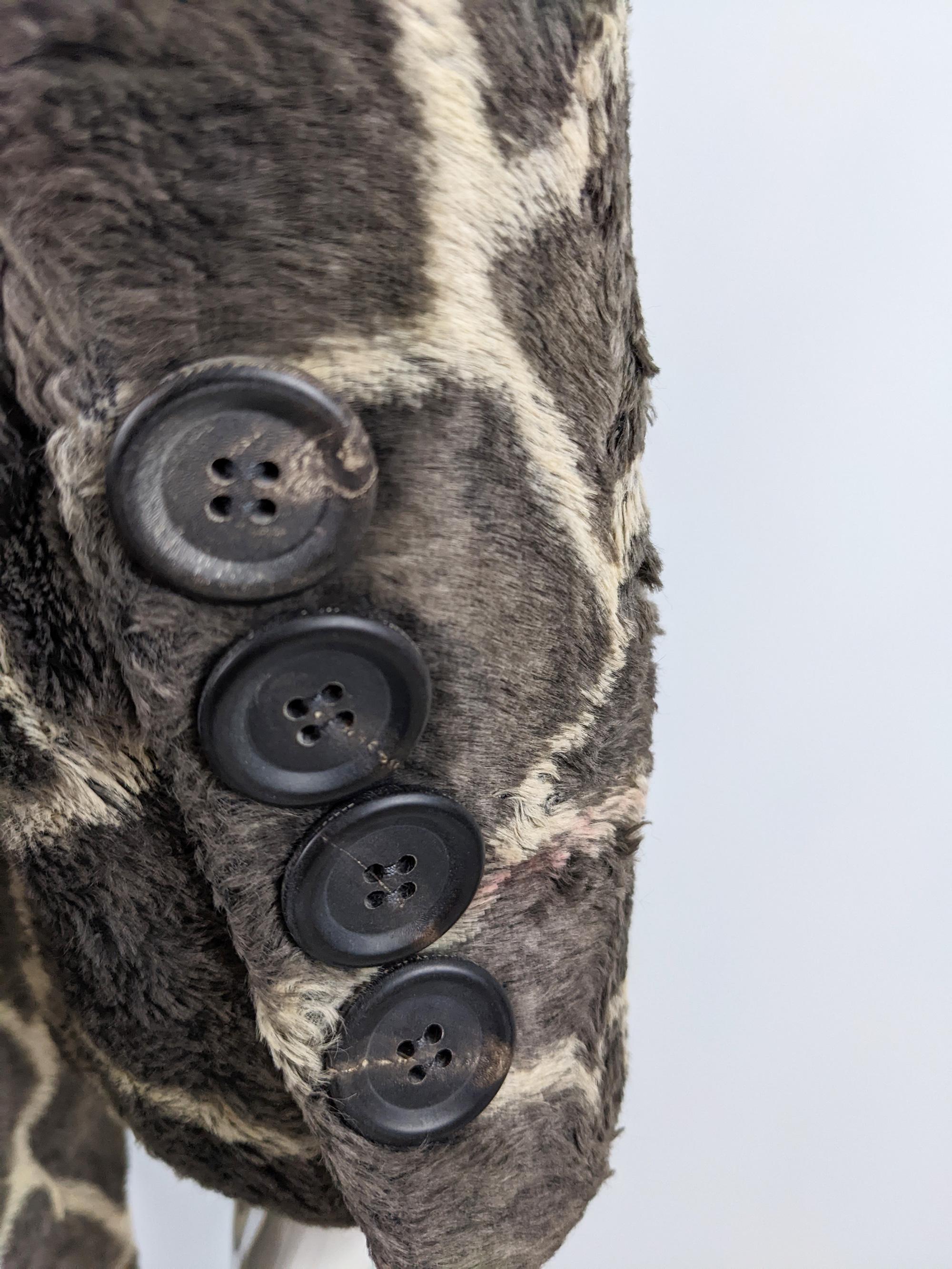 Georges Rech Vintage Blonde and Brown Animal Print Shoulder Pads Faux ...