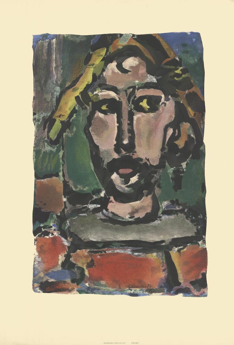 Georges Rouault - Georges Rouault-Pierre-24.25" x 16.5"-Lithograph ...
