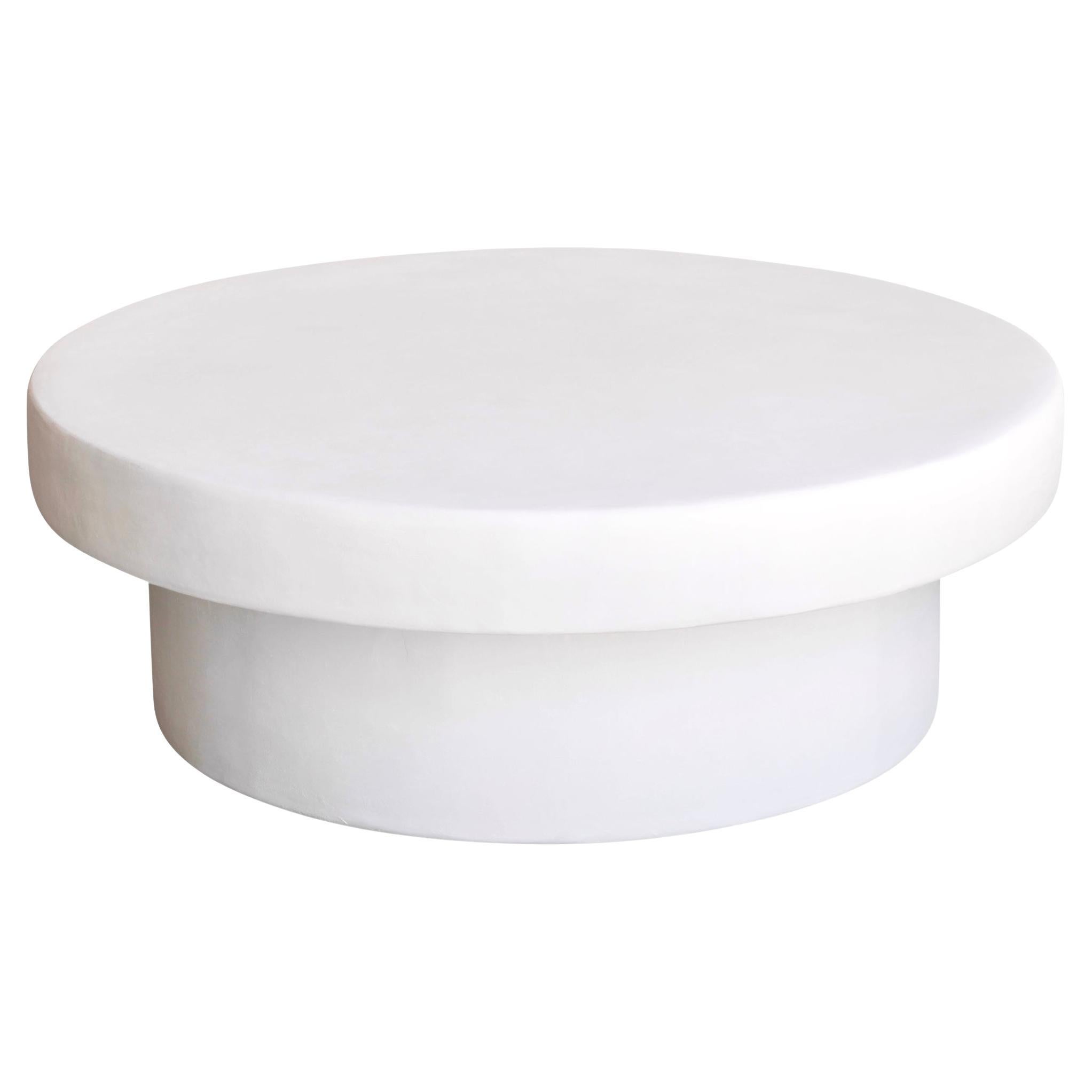 georgia handmade round plaster coffee table by öken house studios For ...