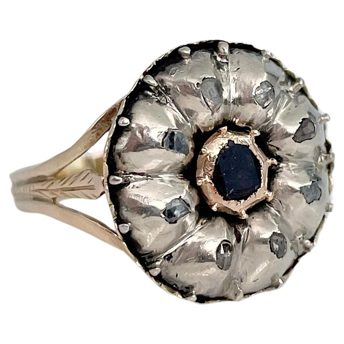 Georgian Ruby Diamond Ring c1800 at 1stDibs