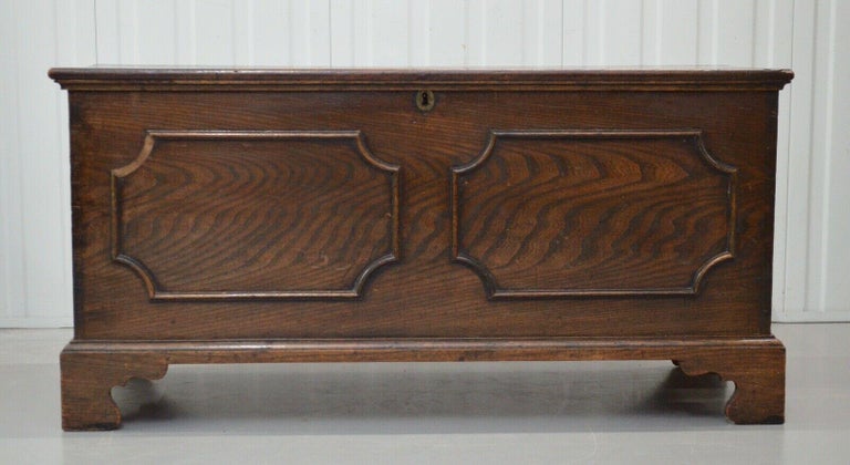 Georgian 18th Century Elm Coffer, Chest, Blanket Box, Trunk with a ...