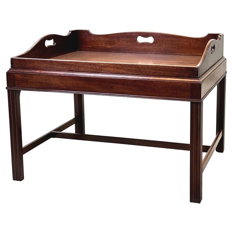 Georgian 18th Century Mahogany Tray on Stand For Sale at 1stDibs