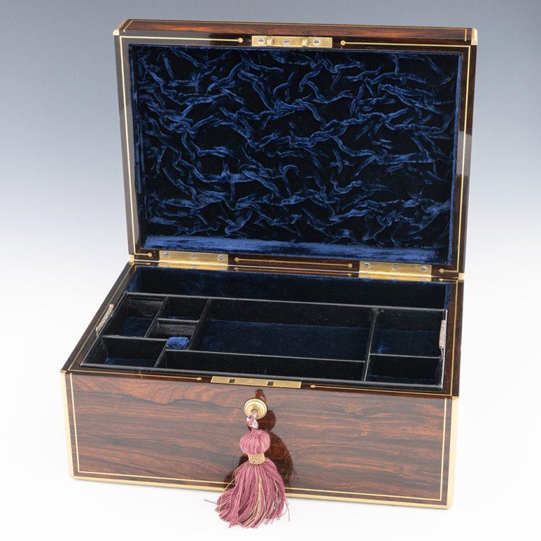 Georgian Antique Jewellery Box with Ducal Coronet c1830 For Sale at 1stDibs