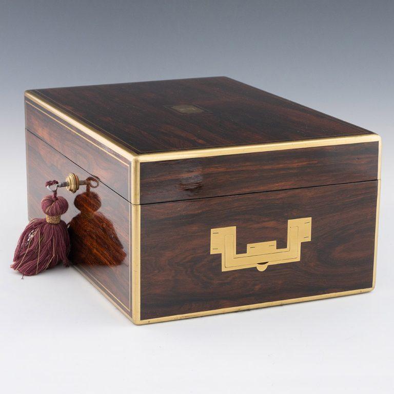 Georgian Antique Jewellery Box with Ducal Coronet c1830 For Sale at 1stDibs