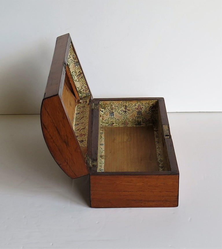 Georgian Box with Domed Lid Cross Banded hardwood, circa 1810 at 1stDibs
