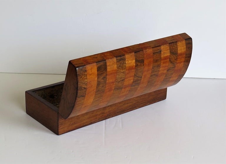 Georgian Box with Domed Lid Cross Banded hardwood, circa 1810 at 1stDibs
