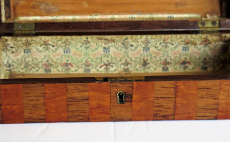 Georgian Box with Domed Lid Cross Banded hardwood, circa 1810 at 1stDibs