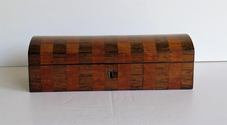 Georgian Box with Domed Lid Cross Banded hardwood, circa 1810 at 1stDibs