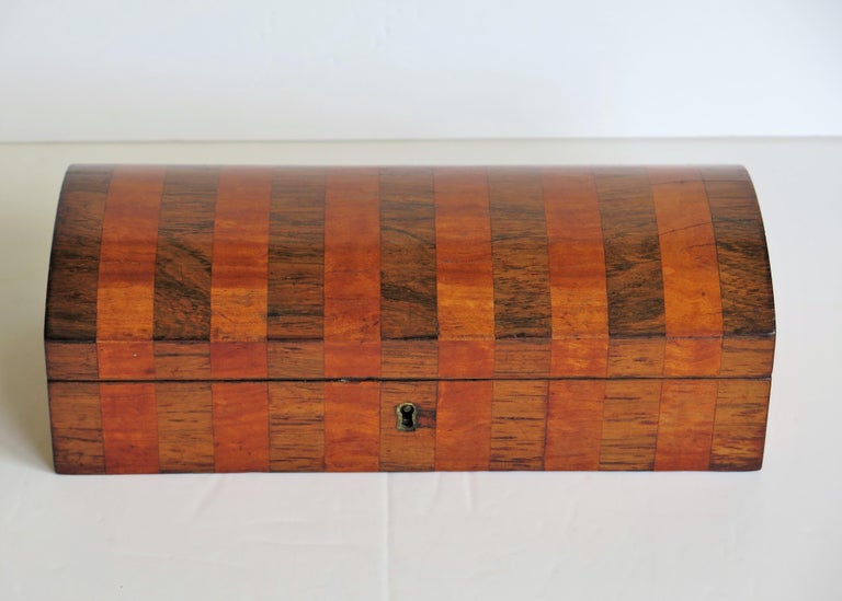 Georgian Box with Domed Lid Cross Banded hardwood, circa 1810 at 1stDibs