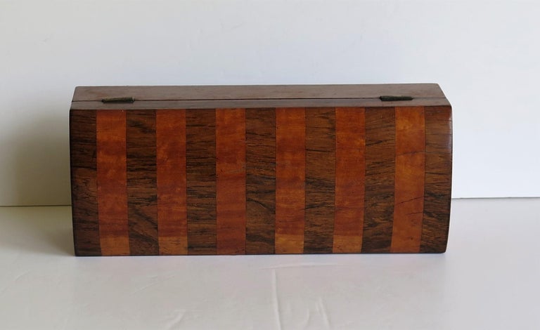 Georgian Box with Domed Lid Cross Banded hardwood, circa 1810 at 1stDibs