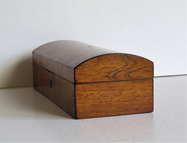 Georgian Box with Domed Lid Cross Banded hardwood, circa 1810 at 1stDibs