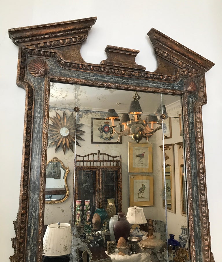 Georgian Broken Pediment Mirror by Dennis and Leen at 1stDibs