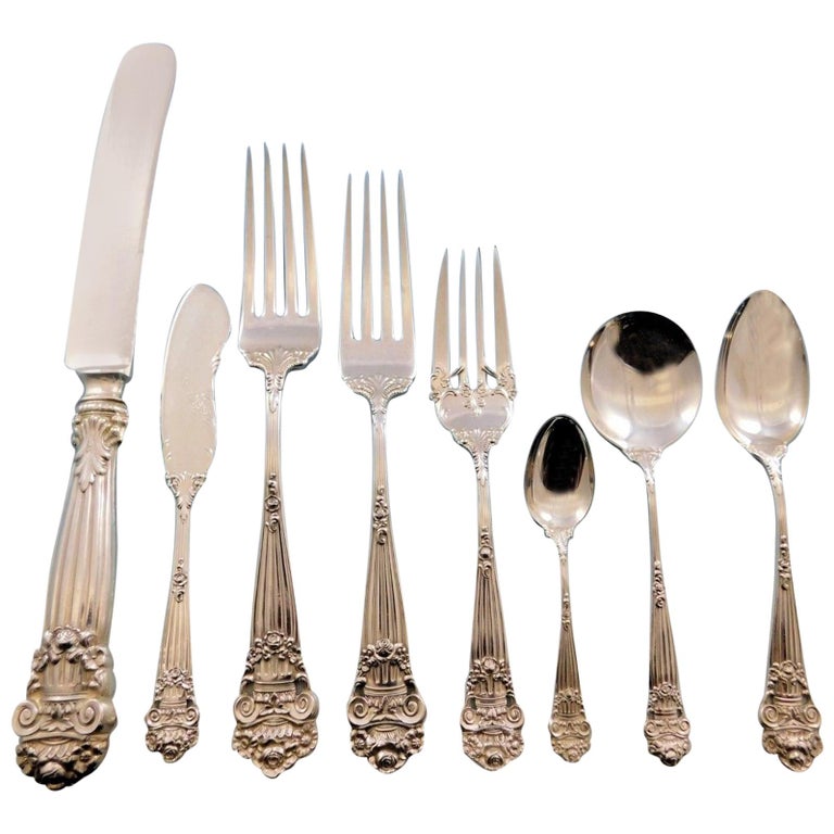 Georgian by Towle Sterling Silver Flatware Set Dinner Size 12 Service ...