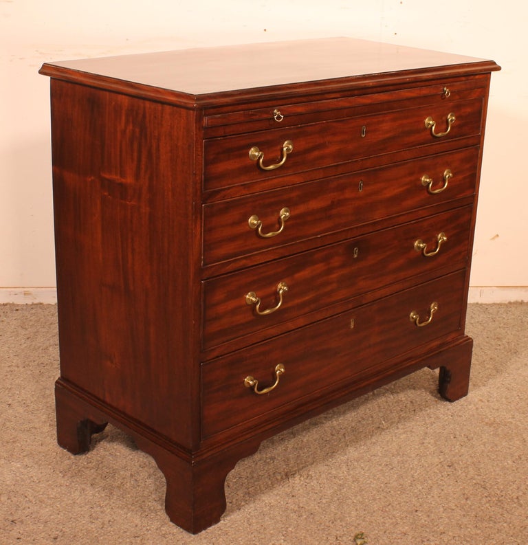 Georgian Chest of Drawers with Writing Table-18 ° Century For Sale at ...