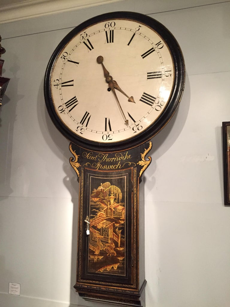 18th Century Antique Chinoiserie Tavern Clock by Samuel Thorndike of ...