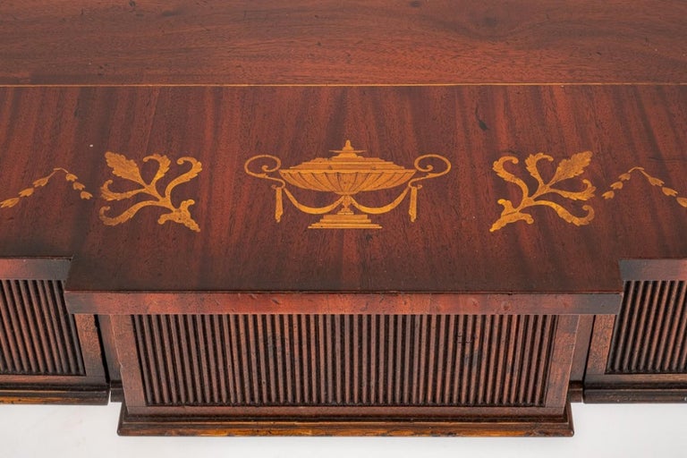 Georgian Console Table Mahogany Revival Inlay For Sale at 1stDibs