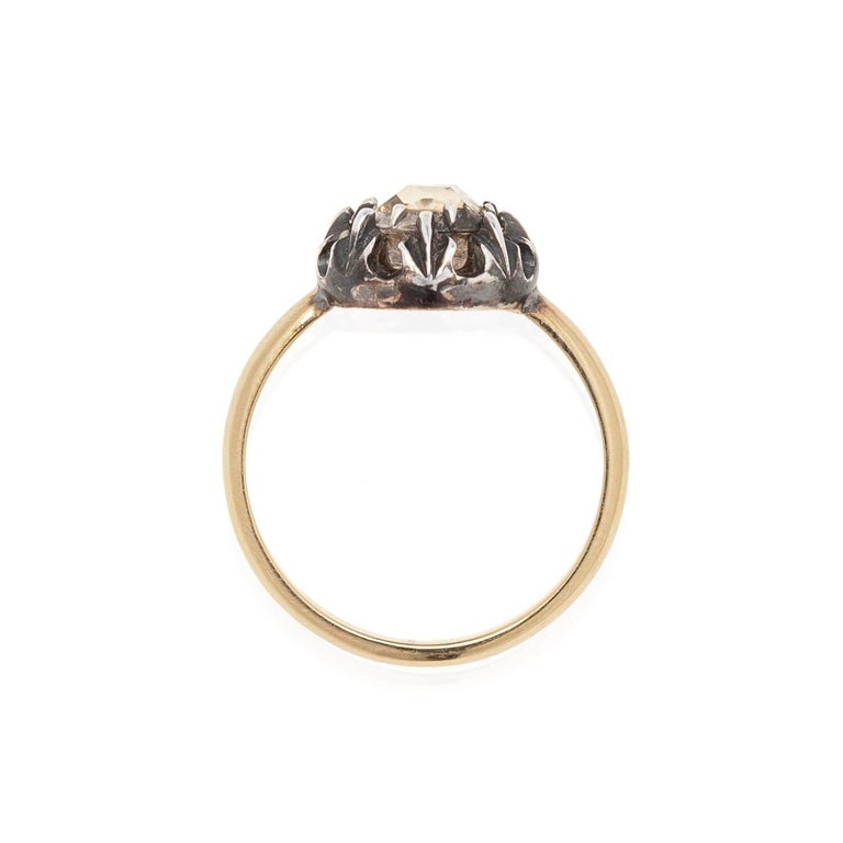Victorian Conversion 18kt/Sterling Table Cut Diamond Ring 0.65ctw For ...