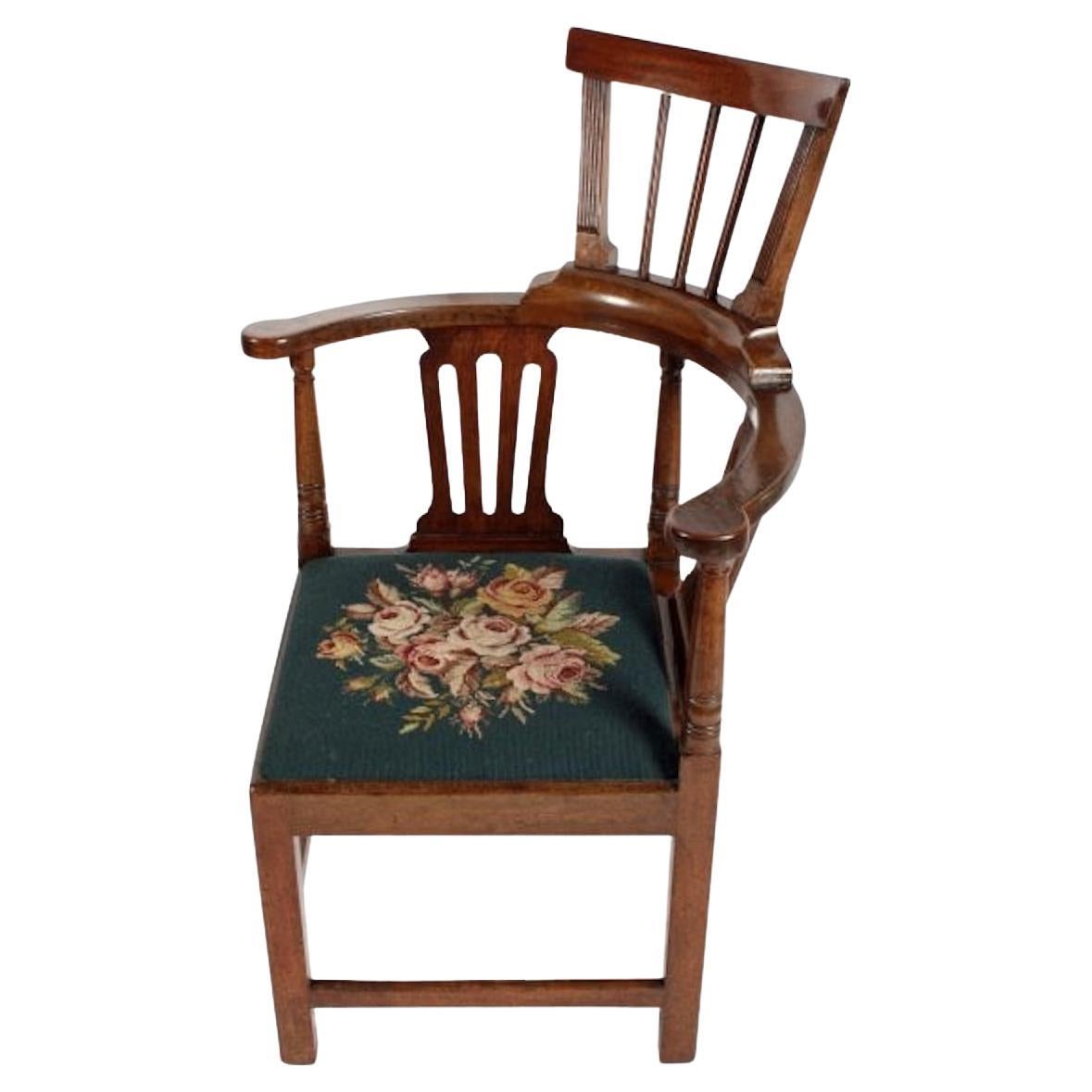 Georgian Corner Arm Chair, 18th Century For Sale at 1stDibs