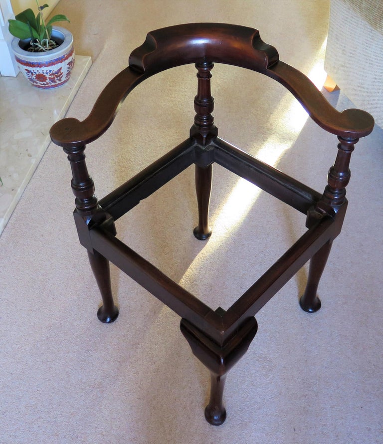 Georgian Corner Chair or Armchair in walnut with Rush Seat, English ...