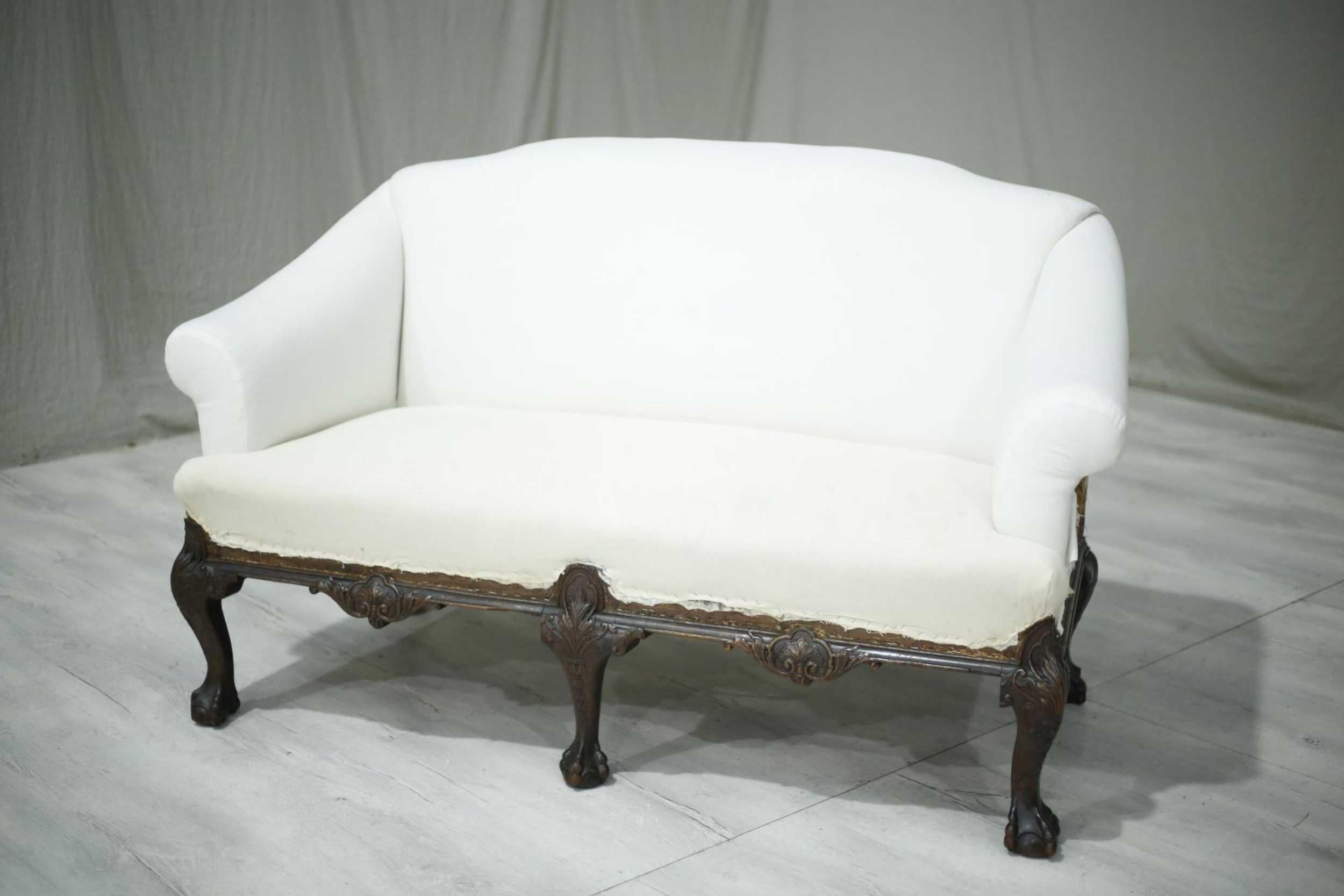 Georgian Country House Sofa with Ball and Claw Feet at 1stDibs