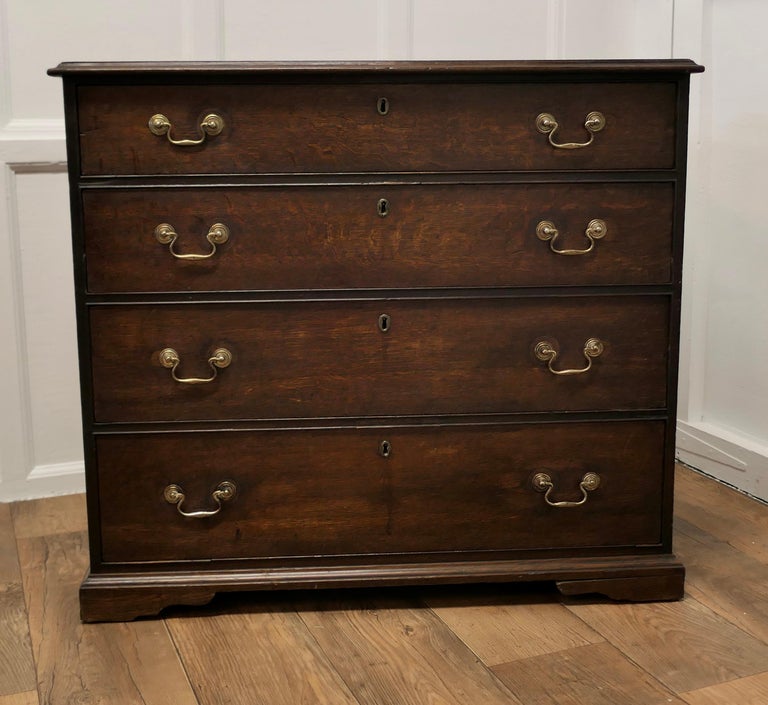 Georgian Dark Oak Chest of Drawers For Sale at 1stDibs