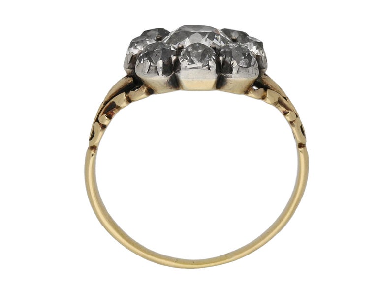 Georgian Diamond Cluster Ring, circa 1830 at 1stDibs | georgian cluster ...