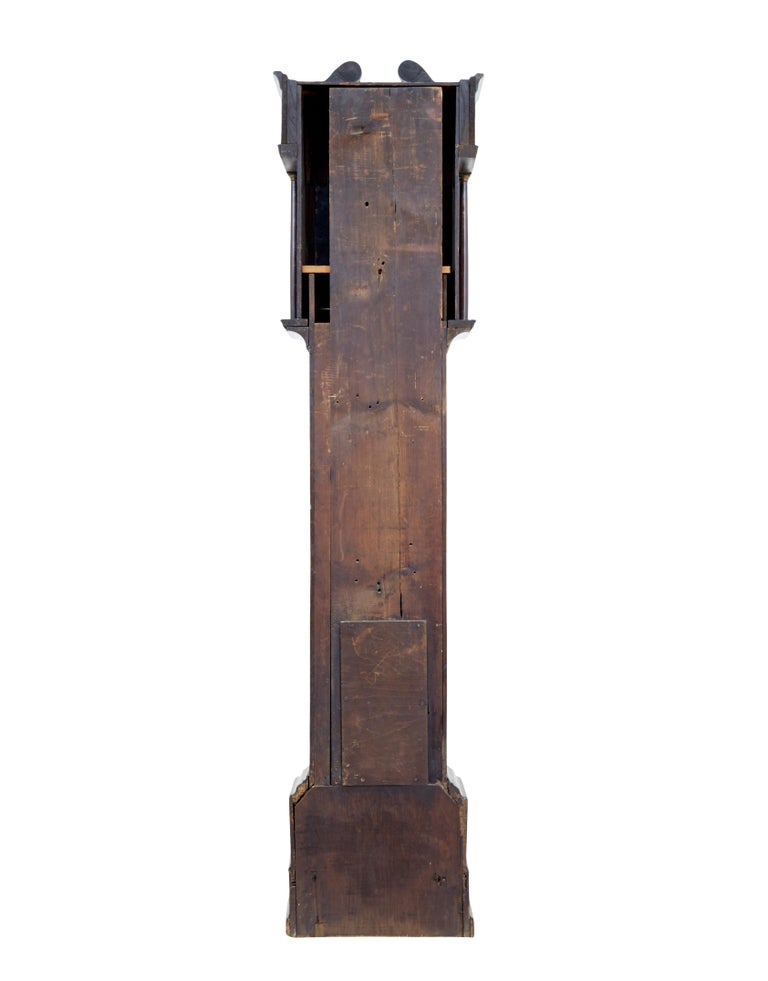Georgian early 19th century oak long case clock For Sale at 1stDibs
