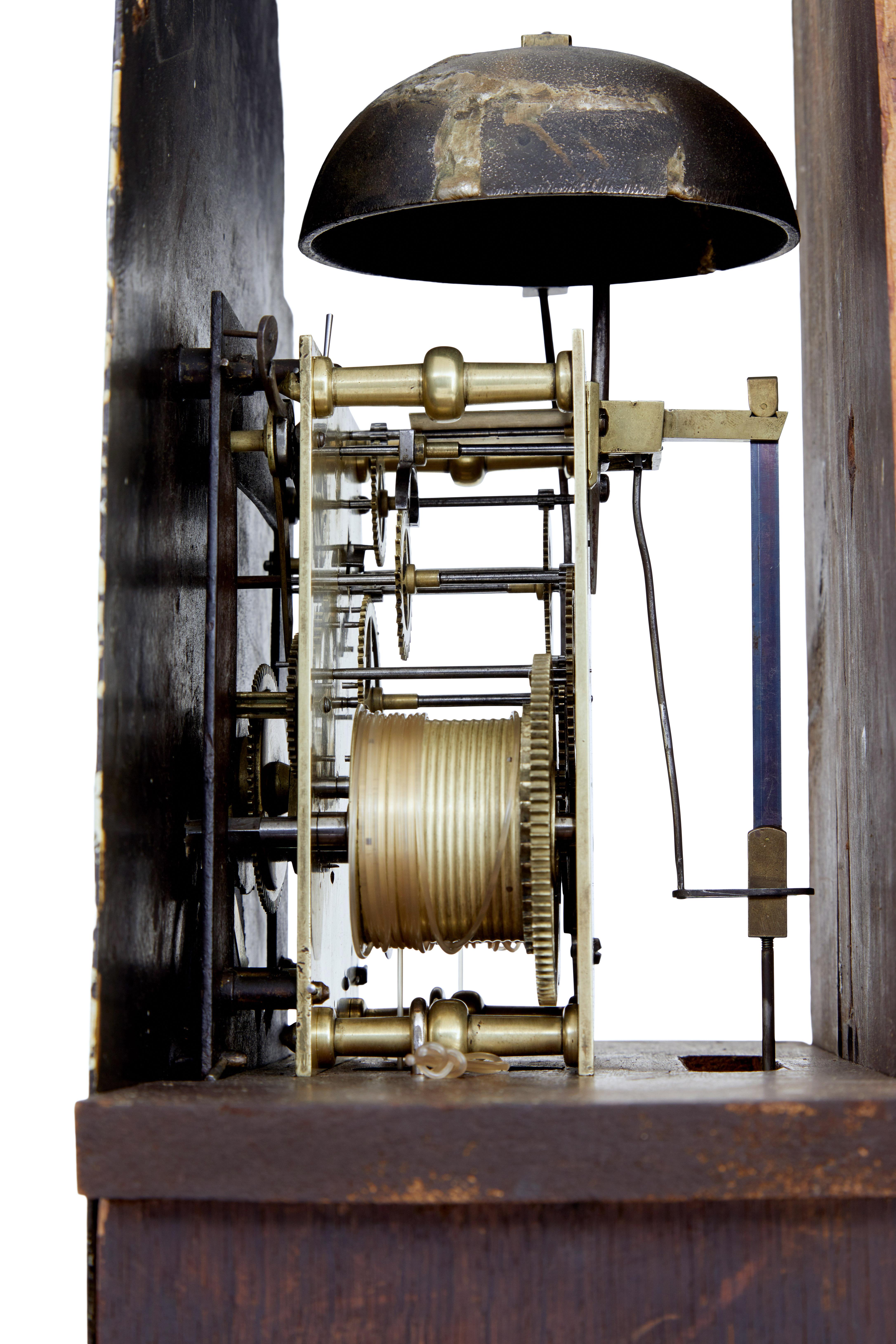 Georgian early 19th century oak long case clock For Sale at 1stDibs