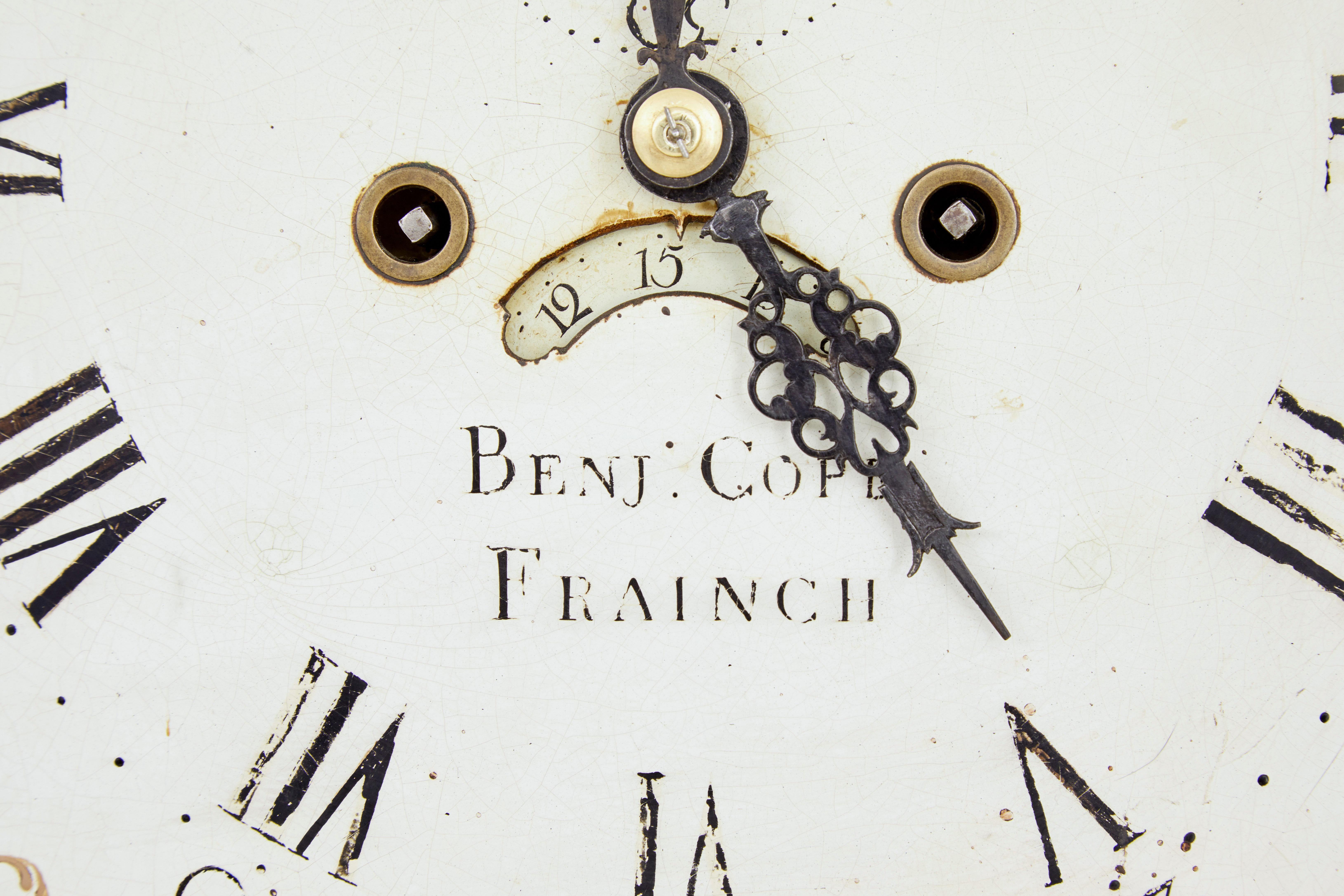 Georgian early 19th century oak long case clock For Sale at 1stDibs