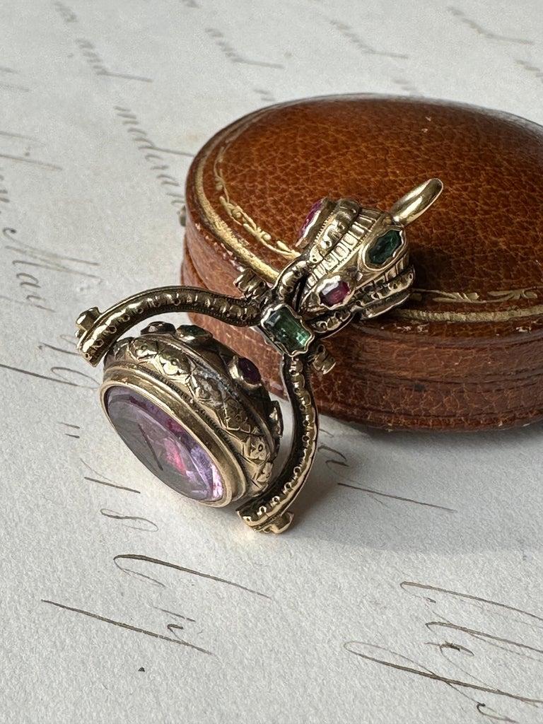 Georgian Early Victorian 18k Double Sided Watch Fob Pendant with ...