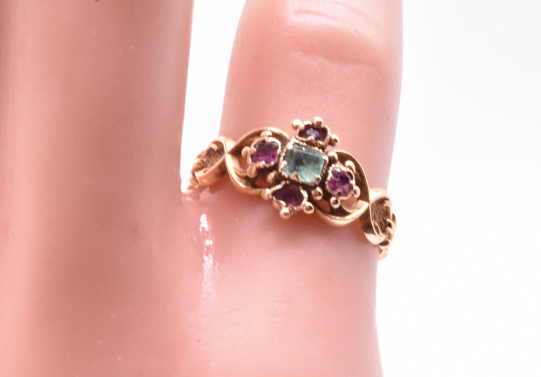 Victorian Emerald and Ruby Ring at 1stDibs
