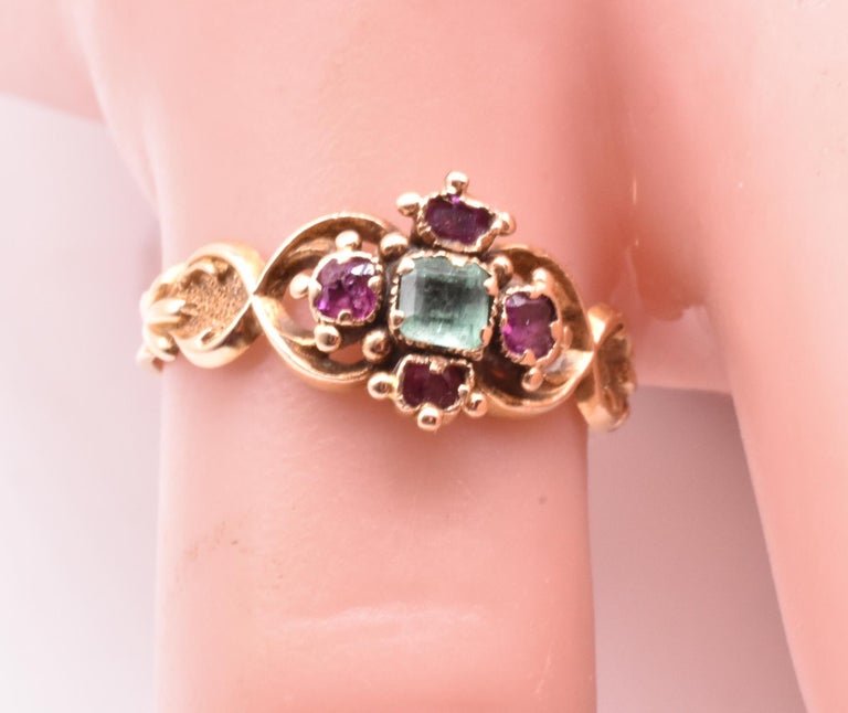 Victorian Emerald and Ruby Ring at 1stDibs