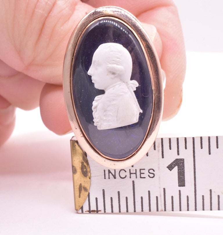 Georgian Enamel Sulfide Ring Possibly William Henry, Duke of Gloucester ...
