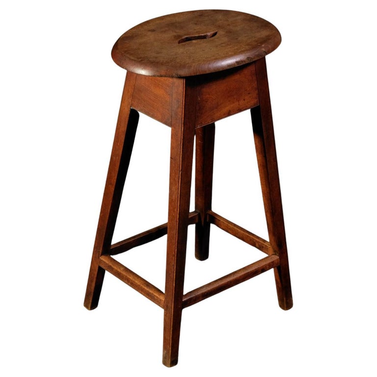 Georgian English Mahogany Tall Stool, Early 19th Century For Sale at ...