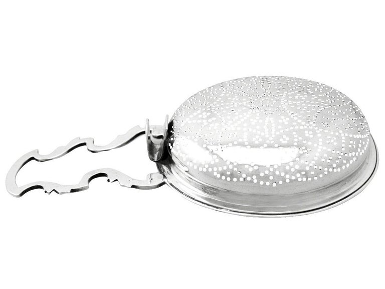 Georgian English Sterling Silver Lemon Strainer For Sale at 1stDibs