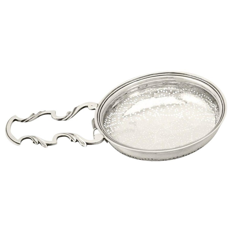 Georgian English Sterling Silver Lemon Strainer For Sale at 1stDibs