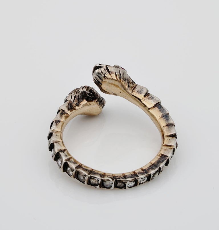 Georgian Era Rare Diamond Snake Eternity Ring at 1stDibs | georgian ...