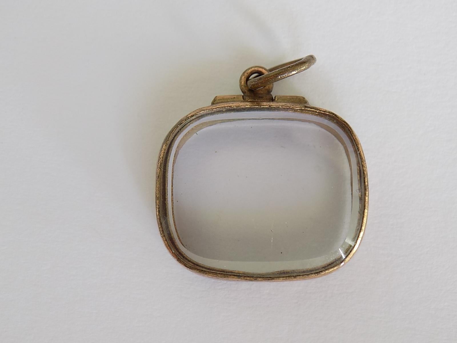 Georgian Gilt and Crystal Locket Pendant at 1stDibs