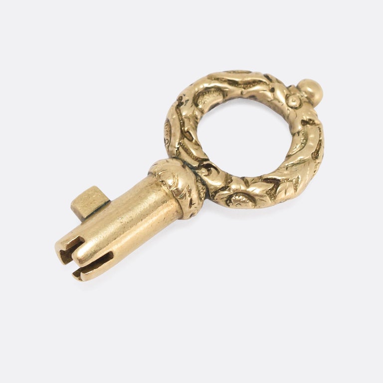 Georgian Gold Bramah Key Pendant at 1stDibs