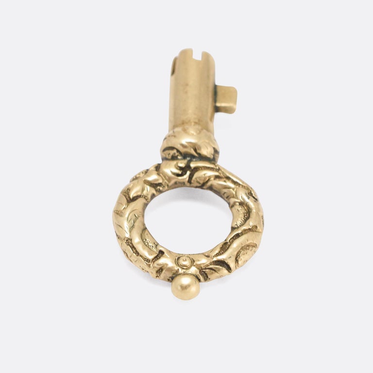 Georgian Gold Bramah Key Pendant at 1stDibs