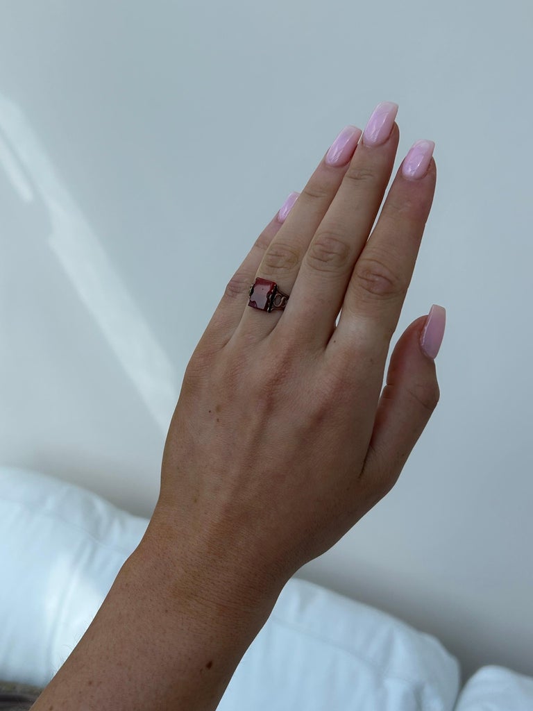 Georgian Gold Carnelian Swivel Ring For Sale at 1stDibs